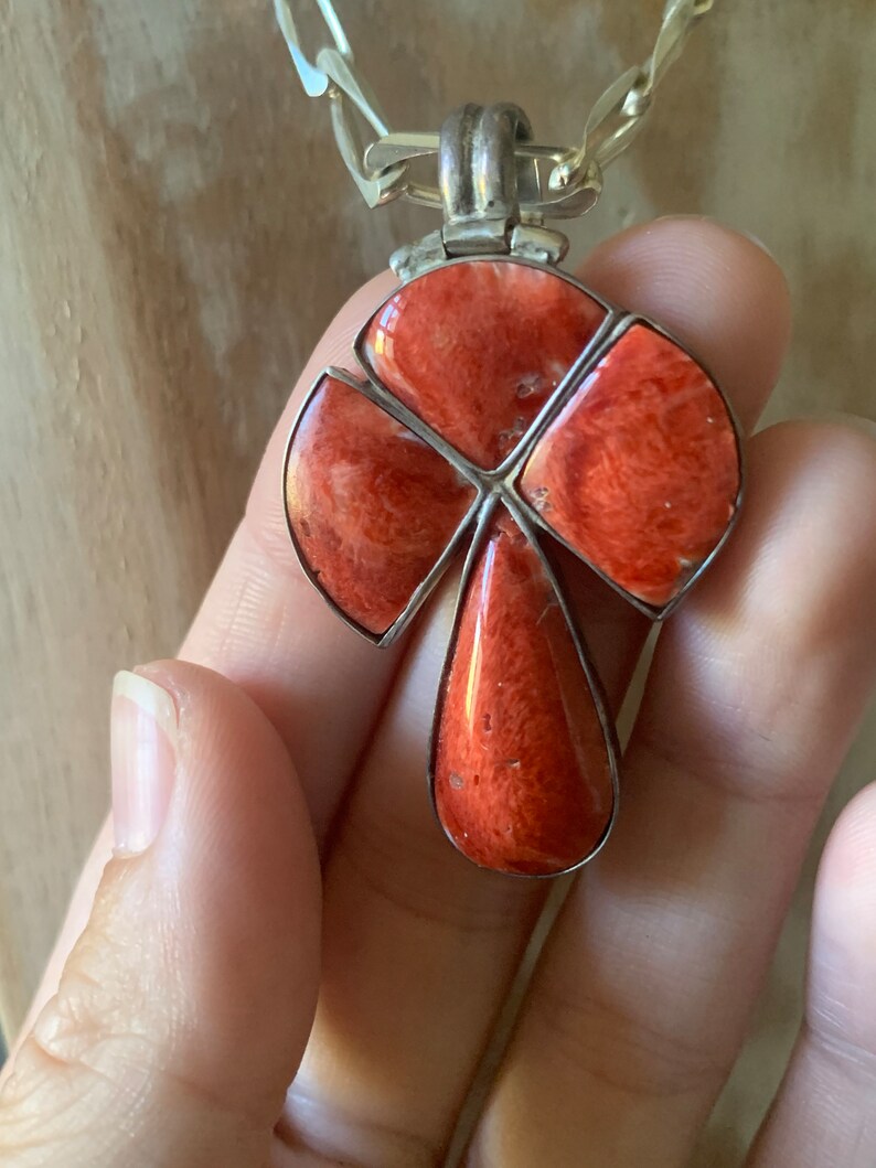 Vintage Spiny Oyster Cross Pendant,sterling Spiny Oyster Cross Pendant ...