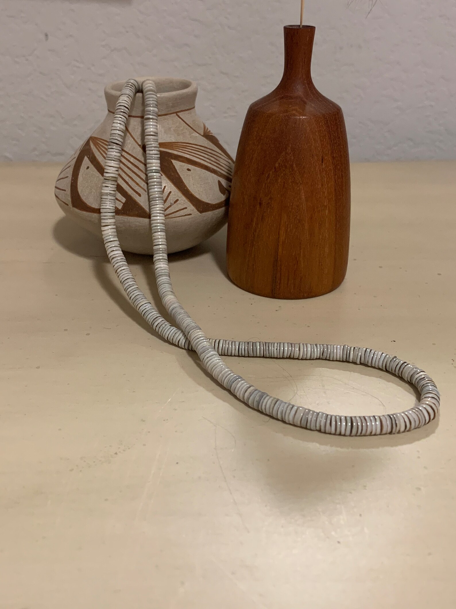 Vintage Heishi Beaded Necklace,handmade Necklace,old Pawn Heishi,single ...