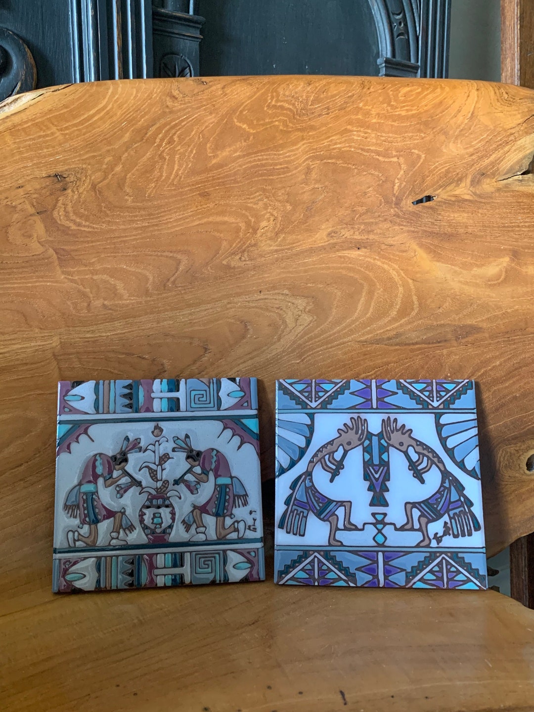 Vintage Set of Two Southwest Trivets,handmade Trivets,southwestern ...