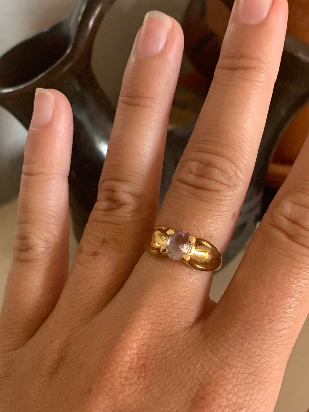 Vintage Zandrite Ring,man Made Zandrite,zandrite Ring,size 6,925 Gold ...