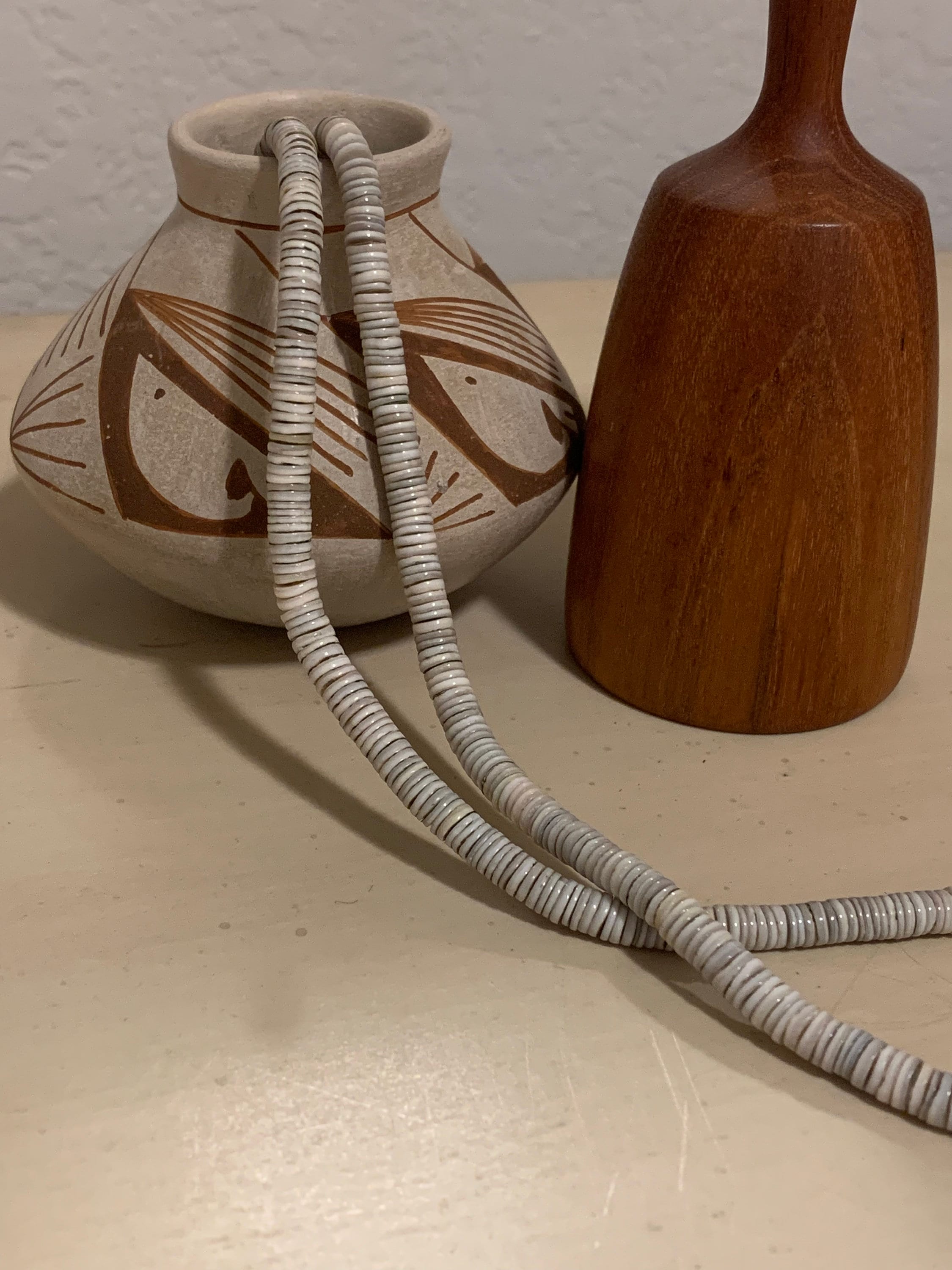 Vintage Heishi Beaded Necklace,handmade Necklace,old Pawn Heishi,single ...