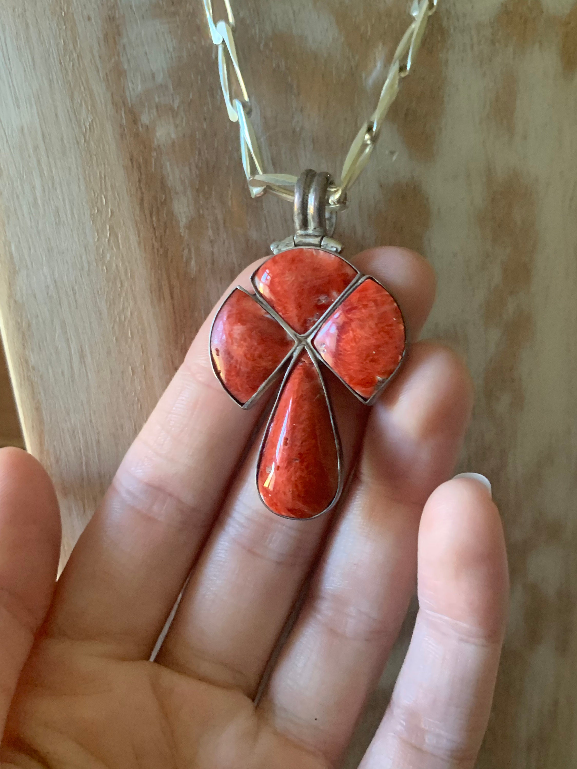 Vintage Spiny Oyster Cross Pendant,sterling Spiny Oyster Cross Pendant ...