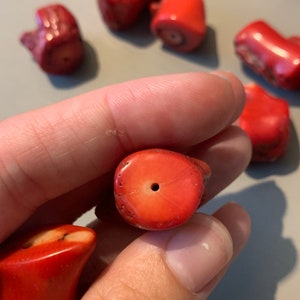 Vintage Chunky Chinese Red Coral, Red Coral Beads,chinese Coral,jewelry ...