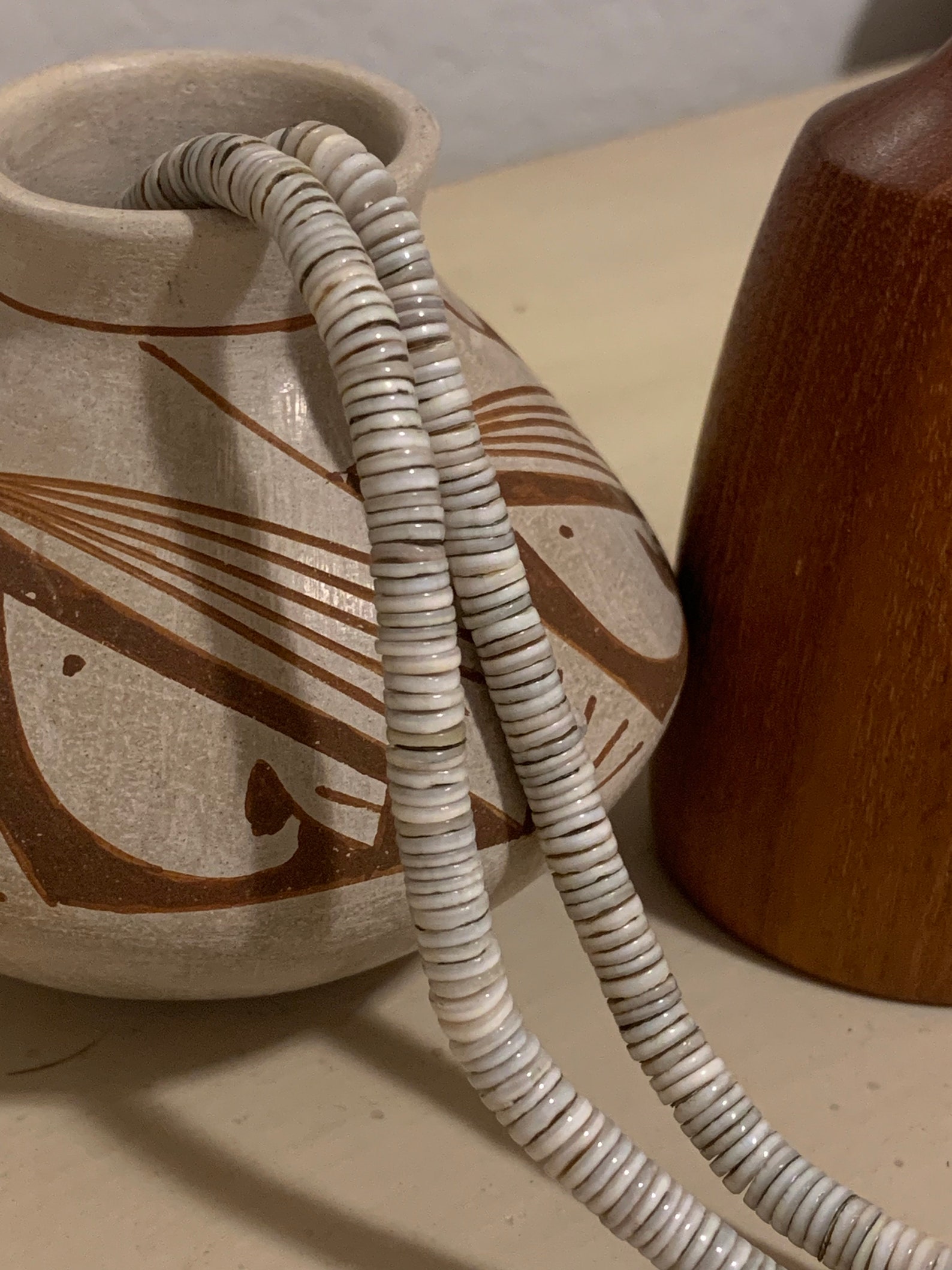 Vintage Heishi Beaded Necklace,handmade Necklace,old Pawn Heishi,single ...