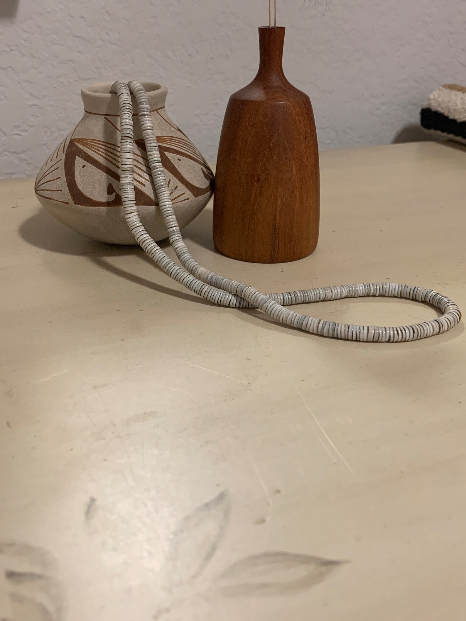 Vintage Heishi Beaded Necklace,handmade Necklace,old Pawn Heishi,single ...