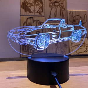 C2 Corvette Acrylic LED Night Light, Desk Lamp - Etsy
