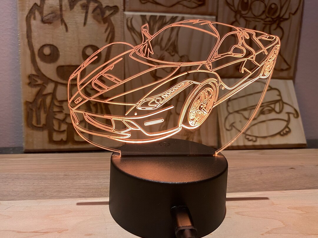 Ferrari Acrylic LED Night Light, Desk Lamp - Etsy