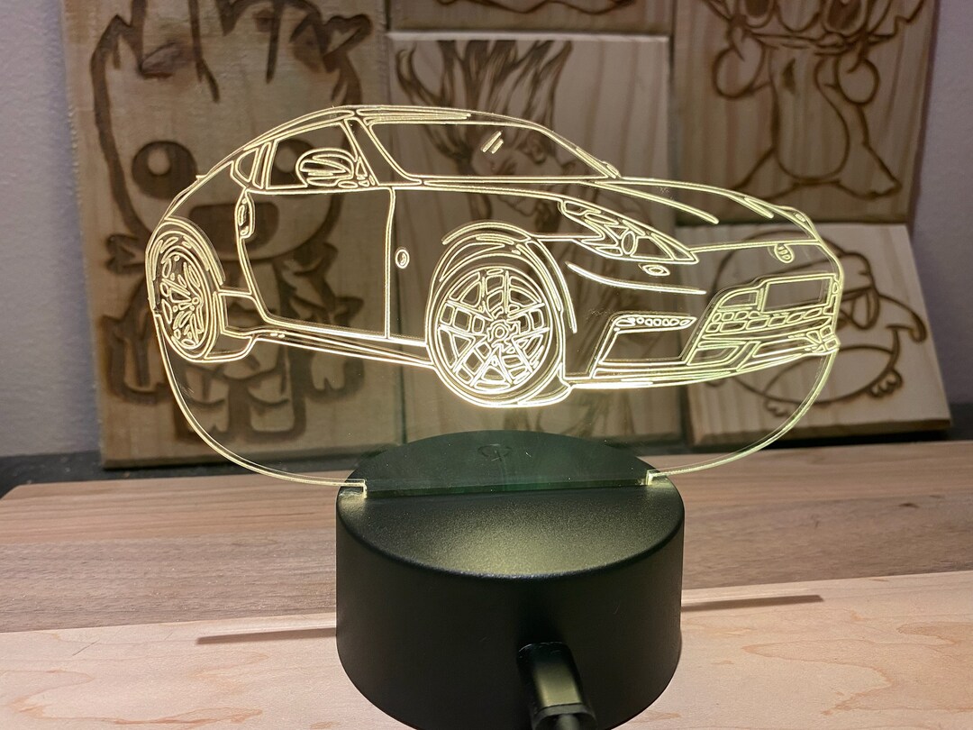 370z Acrylic LED Night Light, Desk Lamp - Etsy