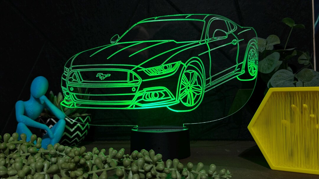 MEGA Mustang LED Night Light, Desk Lamp, Christmas Car Gift - Etsy