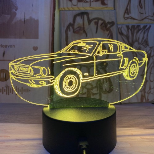 2021 Mustang 3D LED Color Changing Desk Lamp Night Light Man - Etsy
