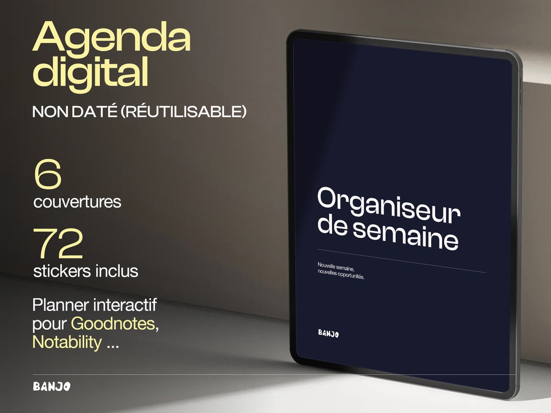 Digital Planner Français / Agenda Numérique Français Pour iPad Et ...