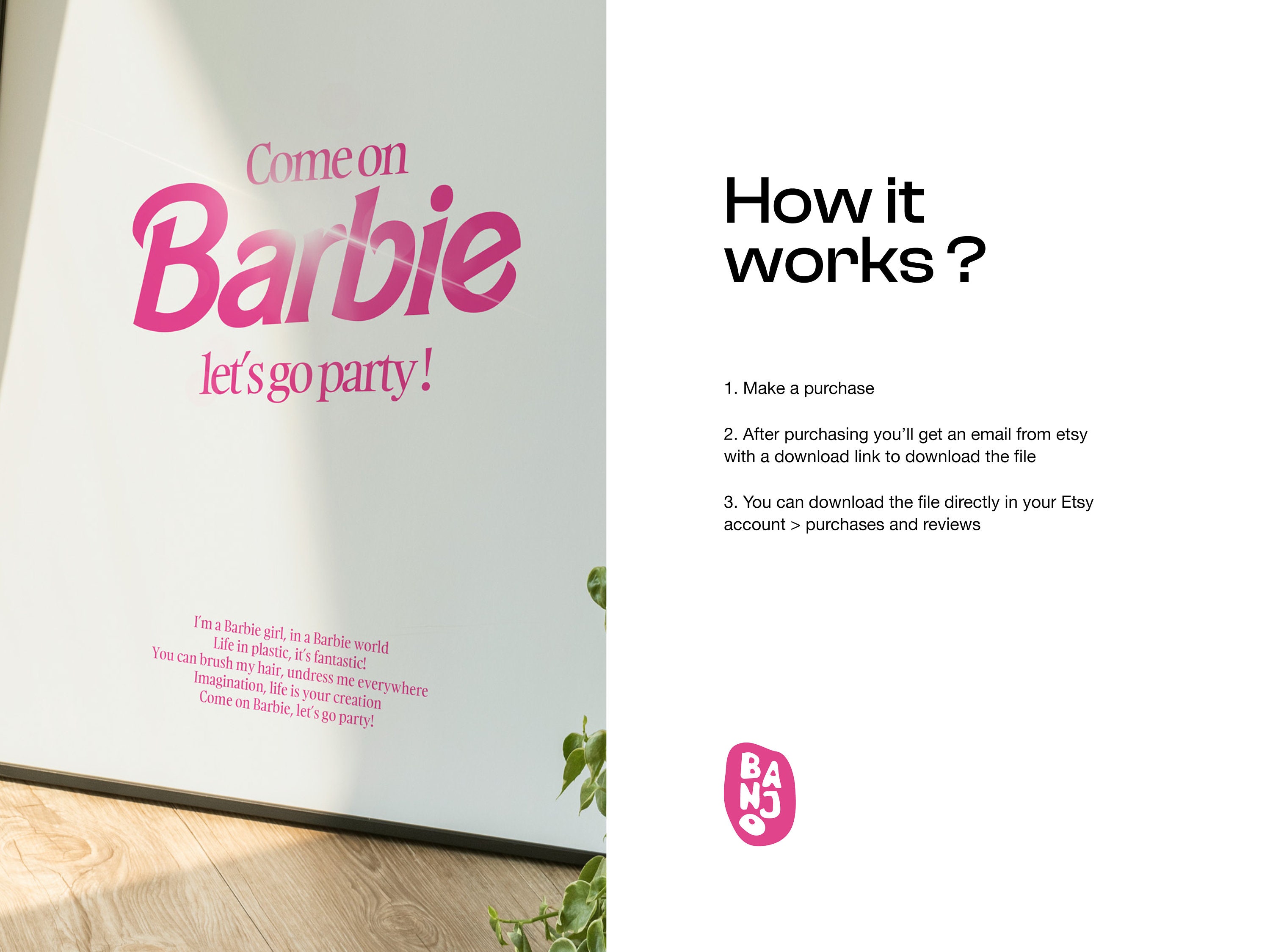 Barbie Poster / Barbie Girl Poster Barbie Quote Print Pop Culture Print ...