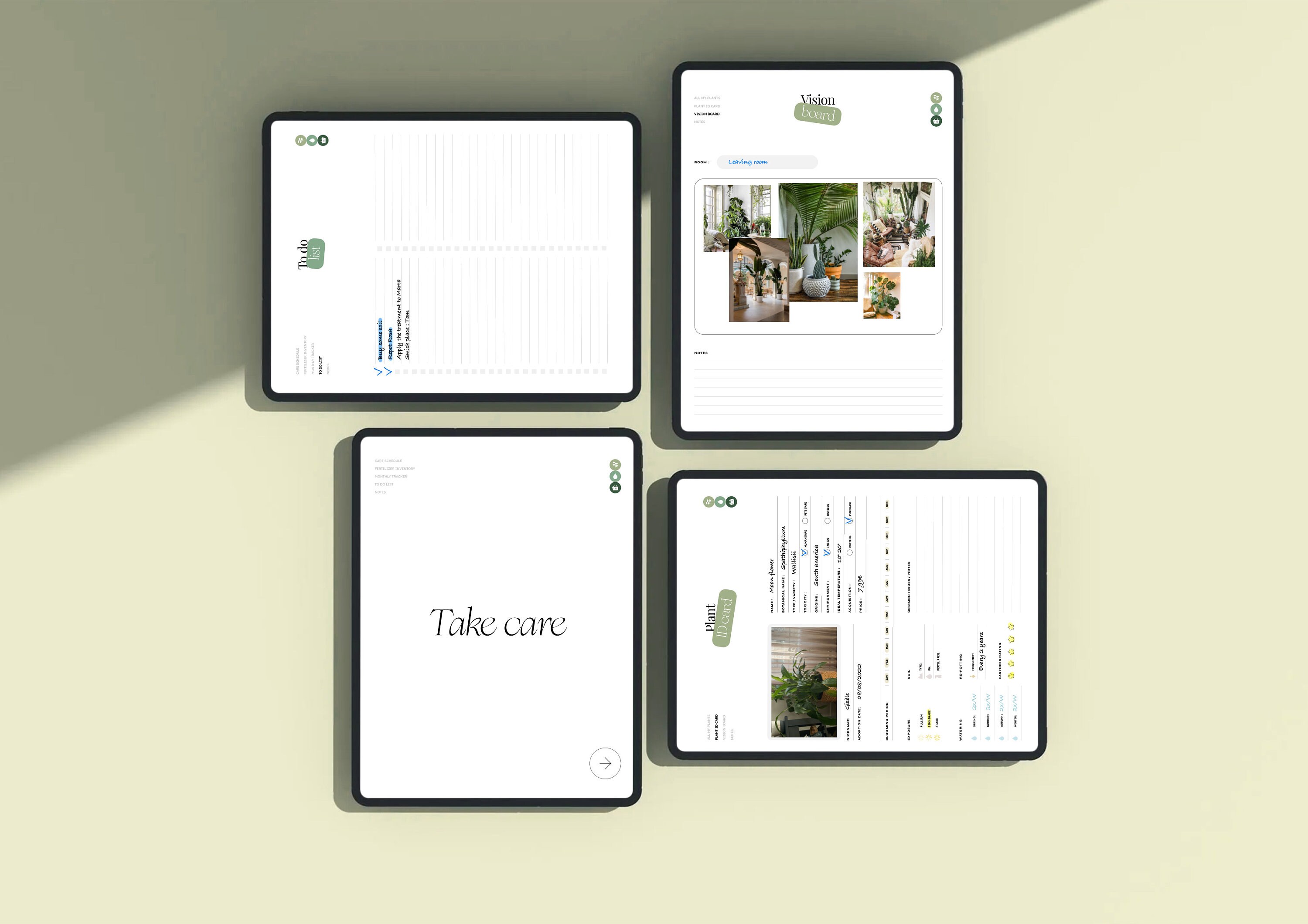 Digital Plants Care Journal / Houseplants Care Planner Journal, PDF ...