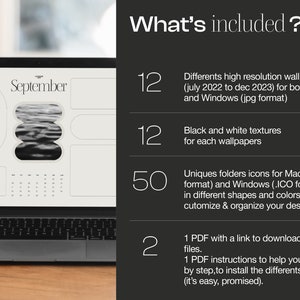 20222023 Minimal Desktop Organizer Black and White Desktop - Etsy