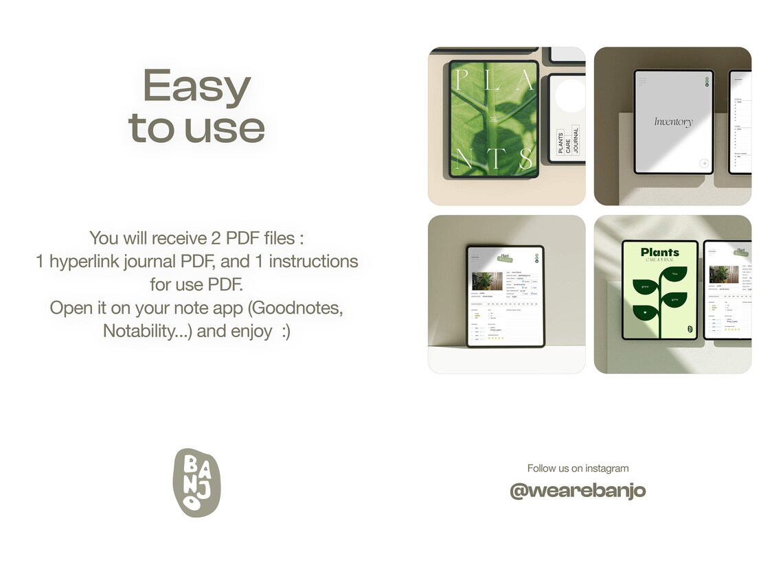 Digital Plants Care Journal / Houseplants Care Planner - Etsy