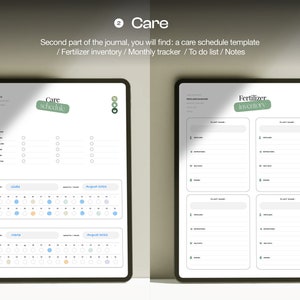 Digital Plants Care Journal / Houseplants Care Planner Journal, PDF ...