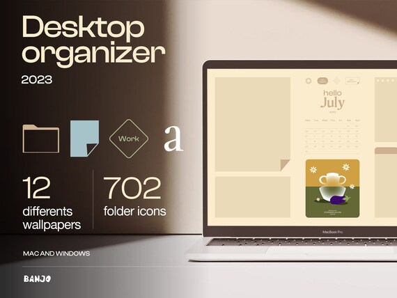 2023 Desktop Wallpaper Organizer Customizable Desktop - Etsy
