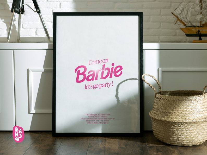 Barbie Poster / Barbie Girl Poster Barbie Quote Print Pop Culture Print ...