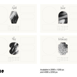 20222023 Minimal Desktop Organizer Black and White Desktop - Etsy