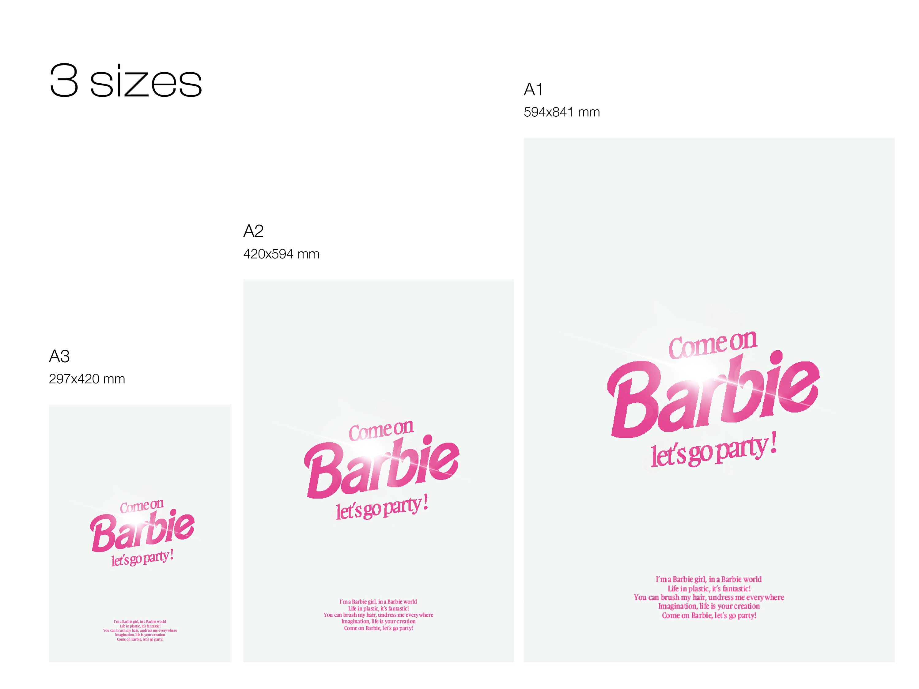 Barbie Poster / Barbie Girl Poster Barbie Quote Print Pop Culture Print ...