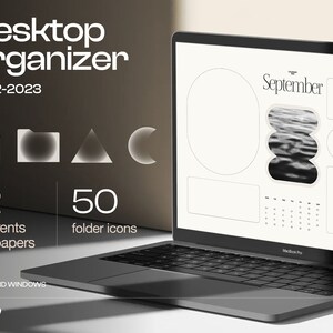 20222023 Minimal Desktop Organizer Black and White Desktop - Etsy