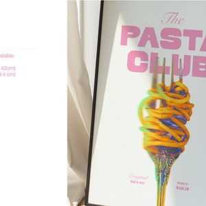 Spaghetti Poster / Pasta Poster / Italian Food Art Print / Minimalistic ...
