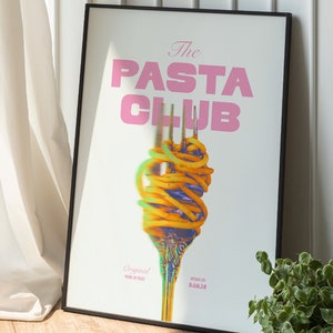 Spaghetti Poster / Pasta Poster / Italian Food Art Print / Minimalistic ...