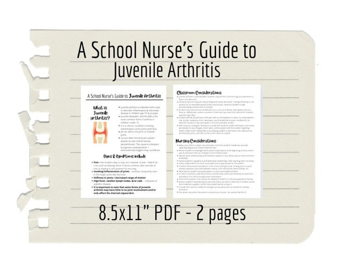 School Nurse's Guide to Juvenile Arthritis - Easy to Understand ...