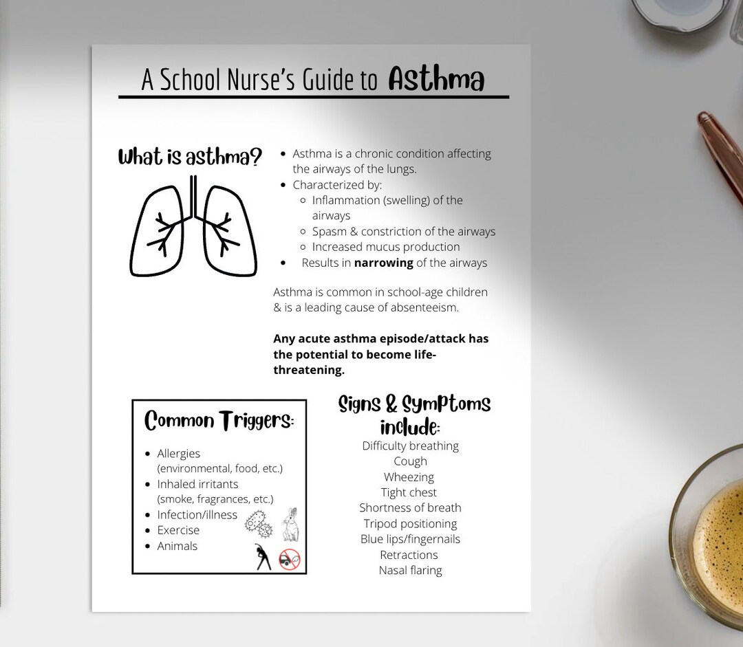 A School Nurse's Guide to Asthma - Easy to Understand Reference W ...