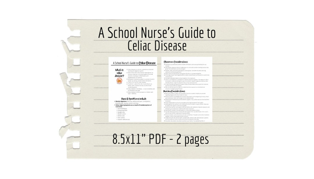 A School Nurse's Guide to Celiac Disease - Easy to Understand Reference ...