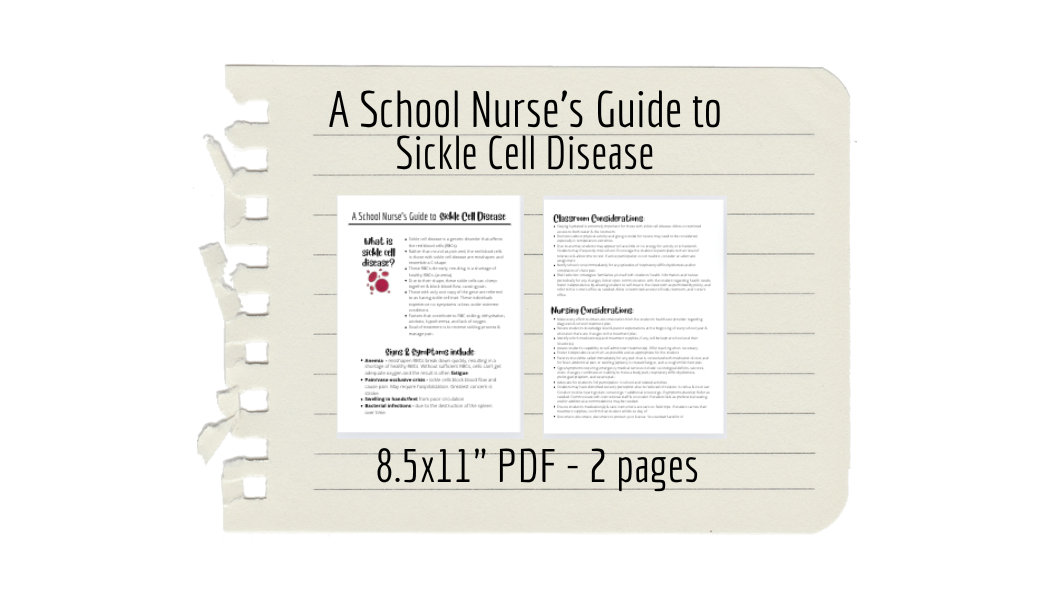 A School Nurse's Guide to Sickle Cell Disease - Easy to Understand ...