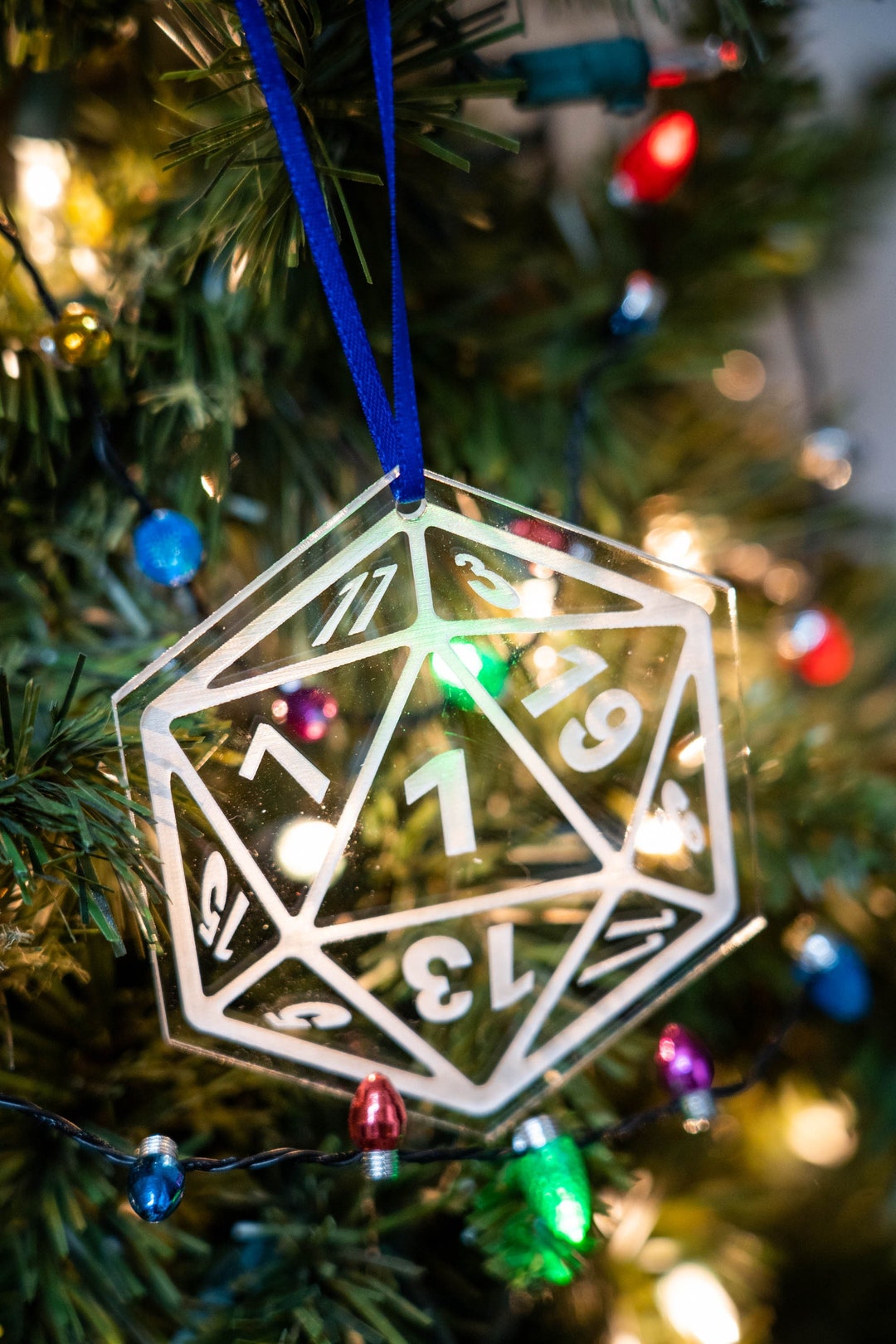 D20 Christmas Tree Ornament - Fail - Tabletop Gaming - Etsy