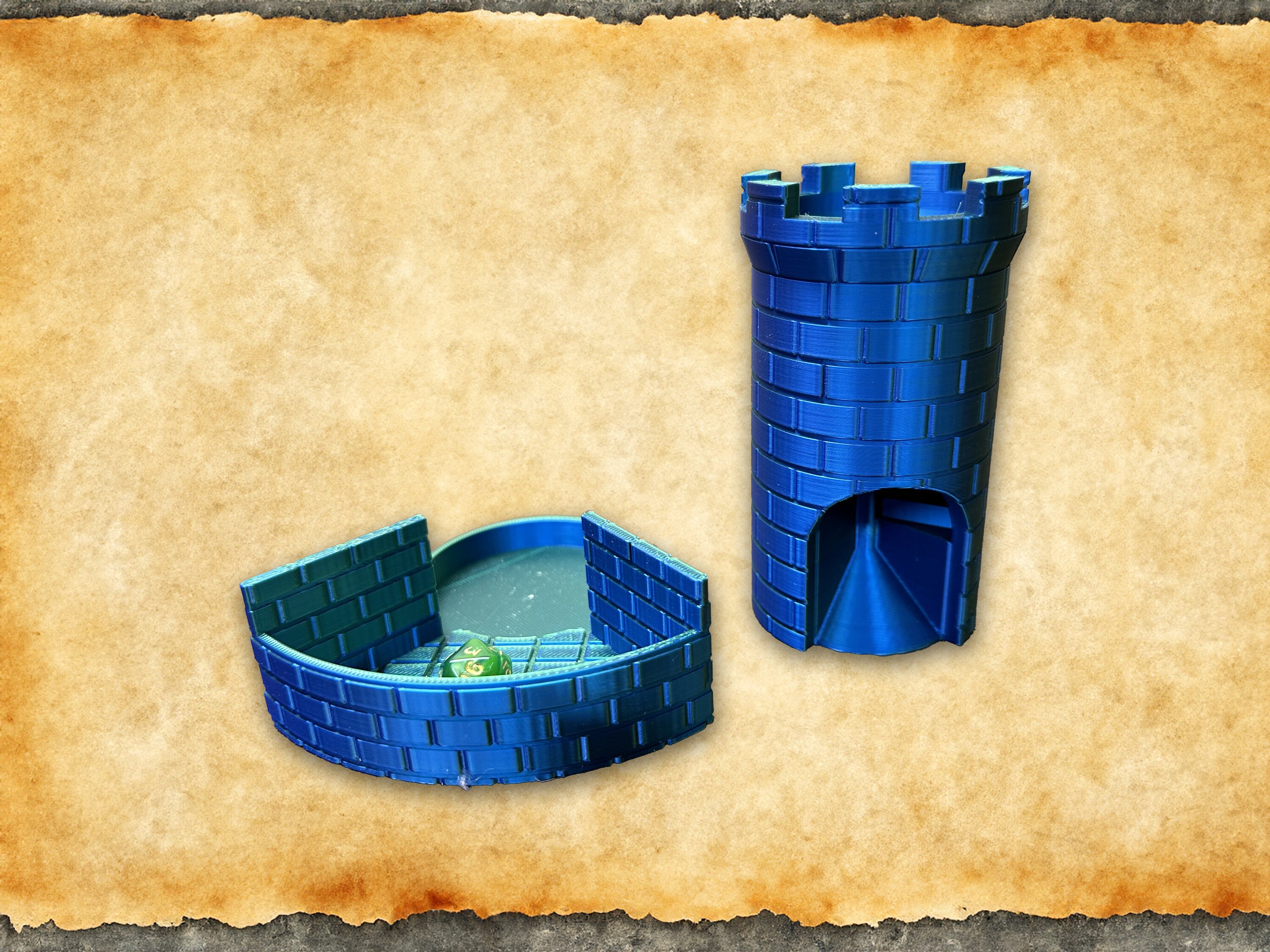 Small Medieval-inspired 3D Printed Mini Dice Tower Choose - Etsy