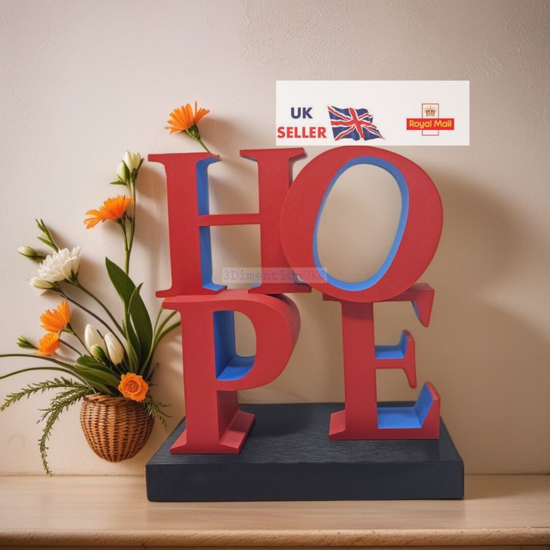 8 HOPE Sculpture Full Colour 3D Printed Art Piece Inspired by Robert ...
