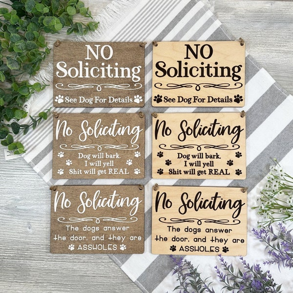 Funny Do Not Solicit Sign - Etsy