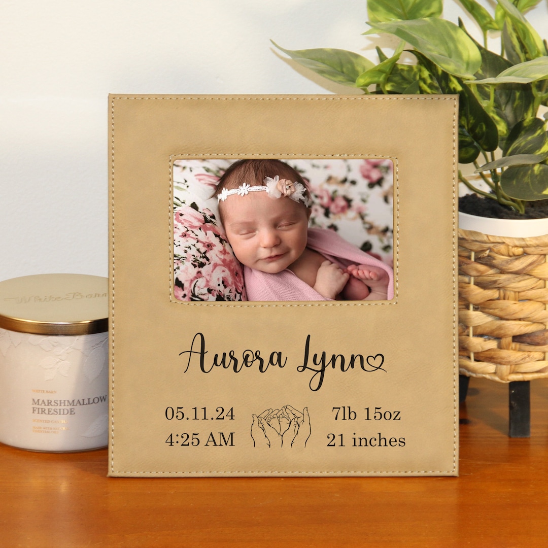 Personalized Baby Statistics Picture Frame, Baby Keepsake, Baby Momento ...