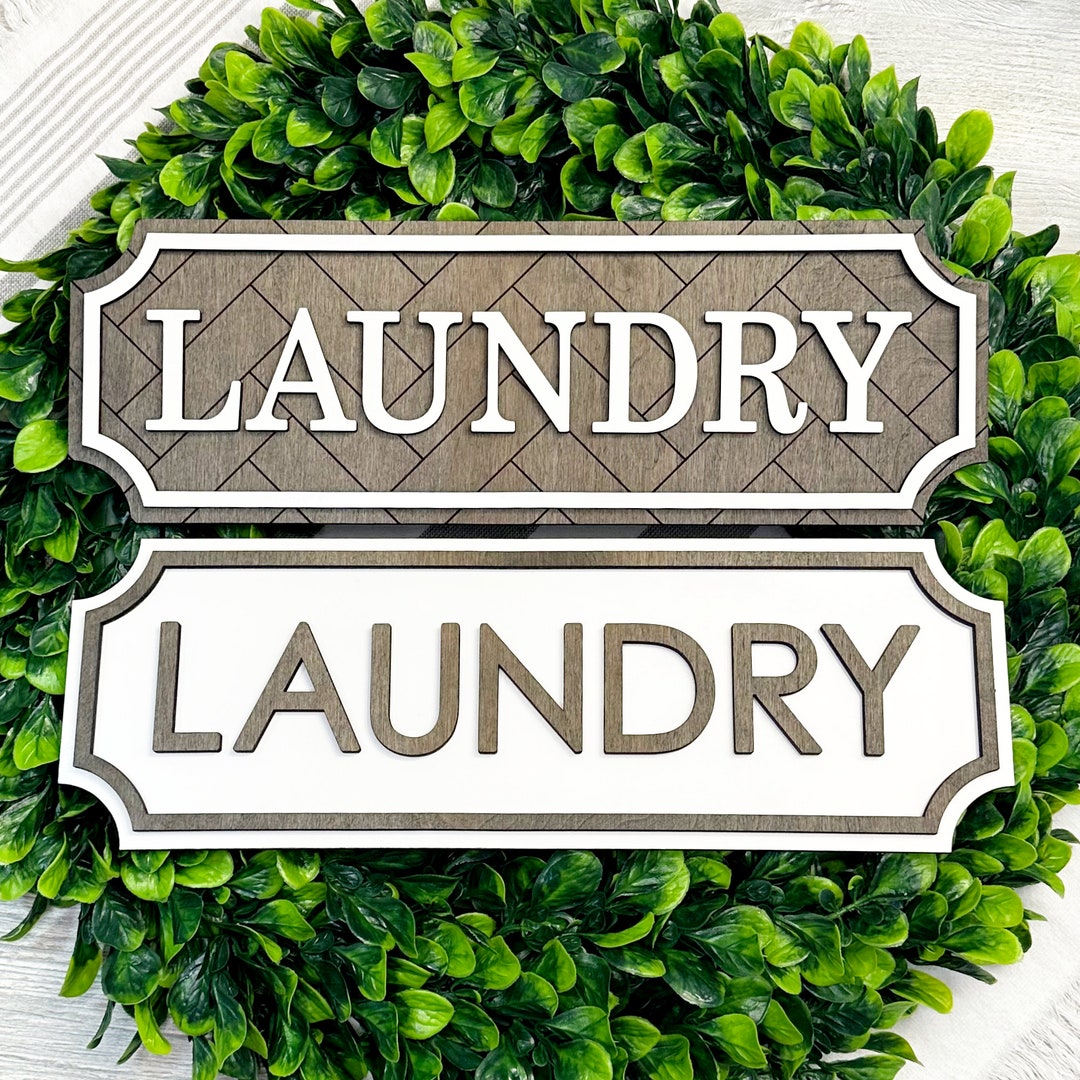 3D Laser Engraved Laundry Sign Room Label Sign Laundry - Etsy