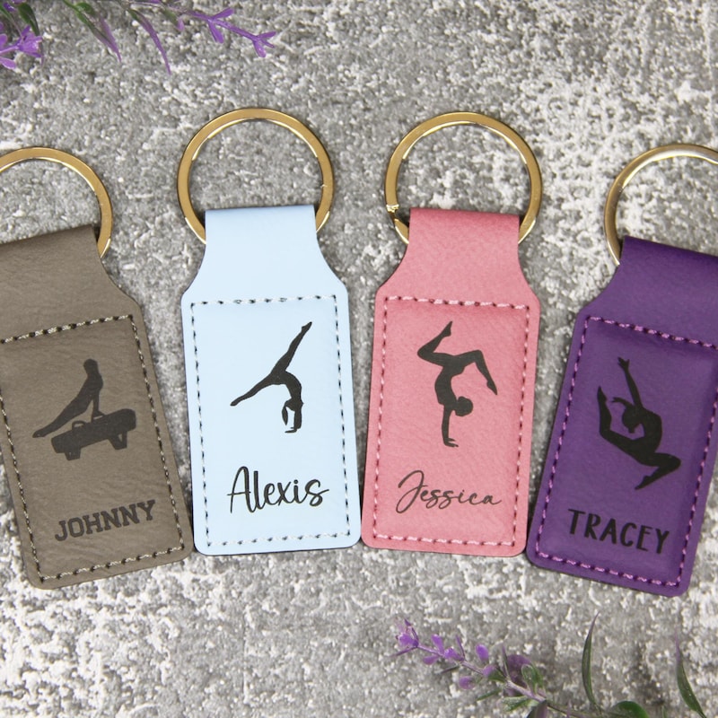 Gymnastics Girl Keychain - Etsy