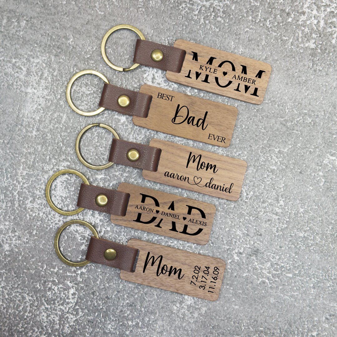 Engraved Mom Keychain, Kids Names Keychain, Personalized Mom Keychain ...