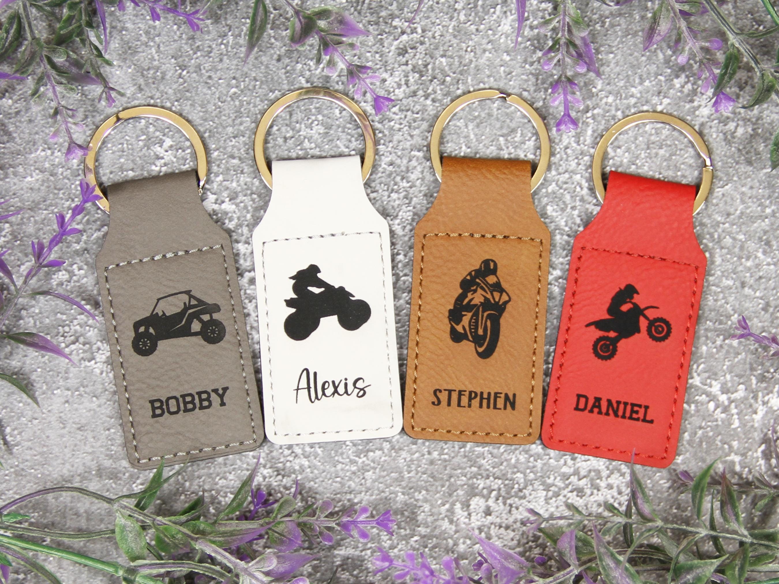 Engraved Custom Offroading Keychain, Street Bike Keychain, Dirt Bike ...