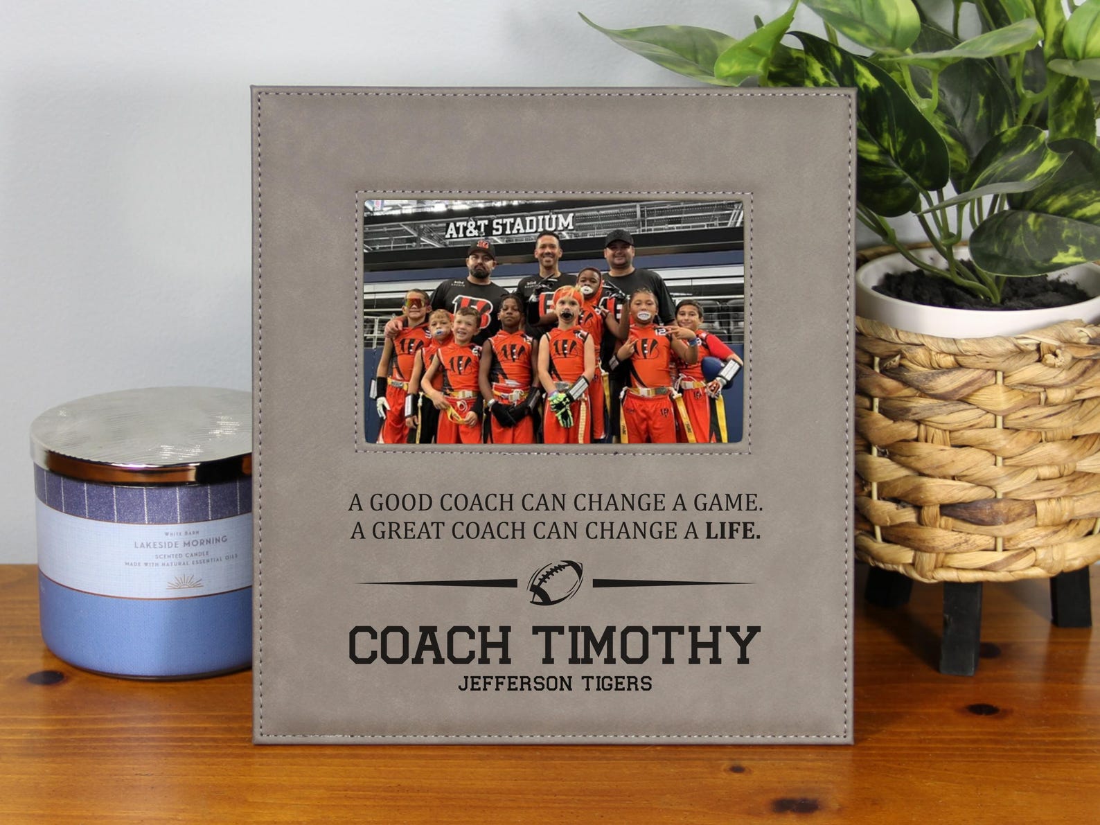 Engraved Football Coach Gift Football Coach Appreciation Gift Picture ...