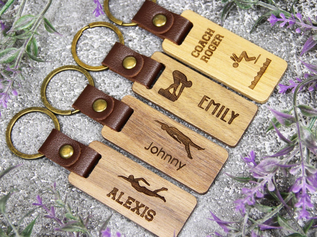 Engraved Custom Swim Keychain, Swim Team Gifts, Swim Team Senior Night ...
