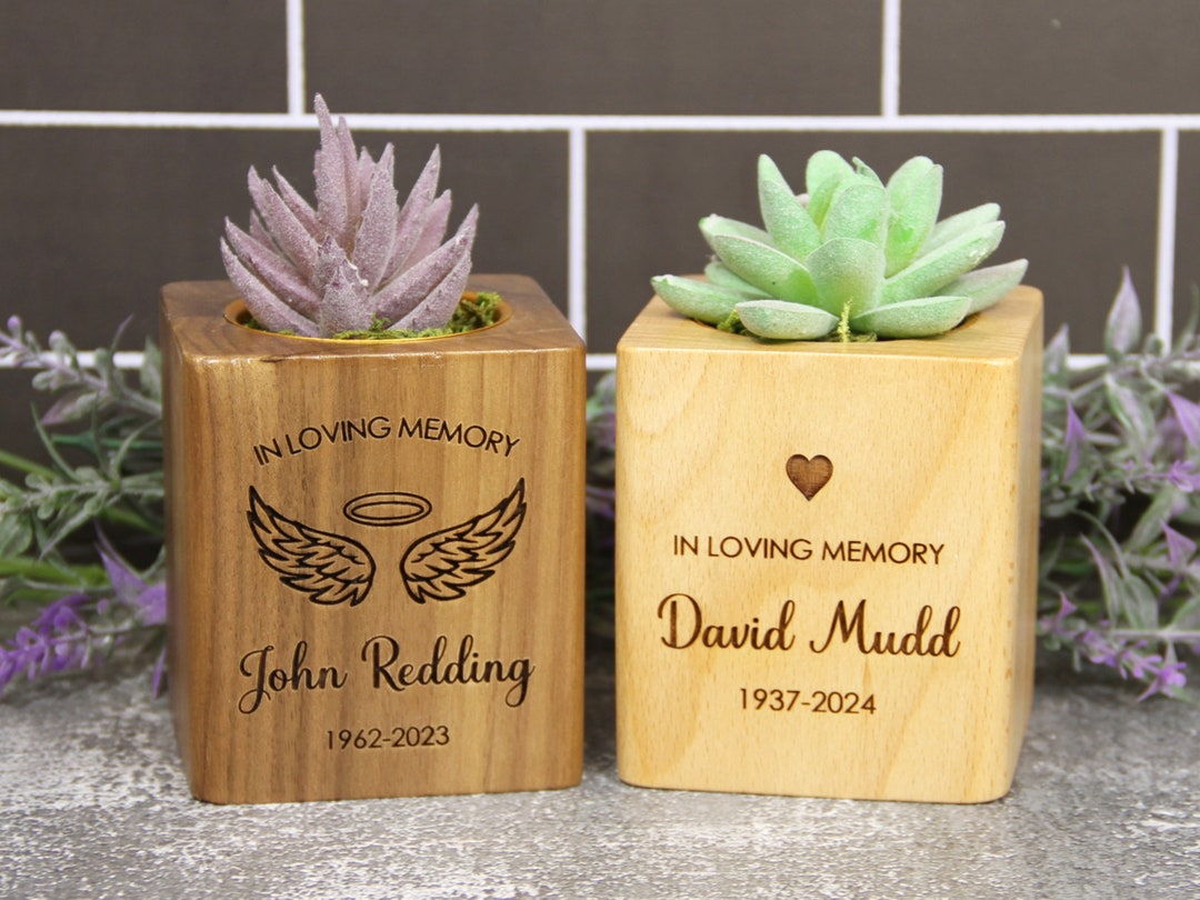 Engraved Personalized Memorial Gift Planter, Personalized Succulent ...