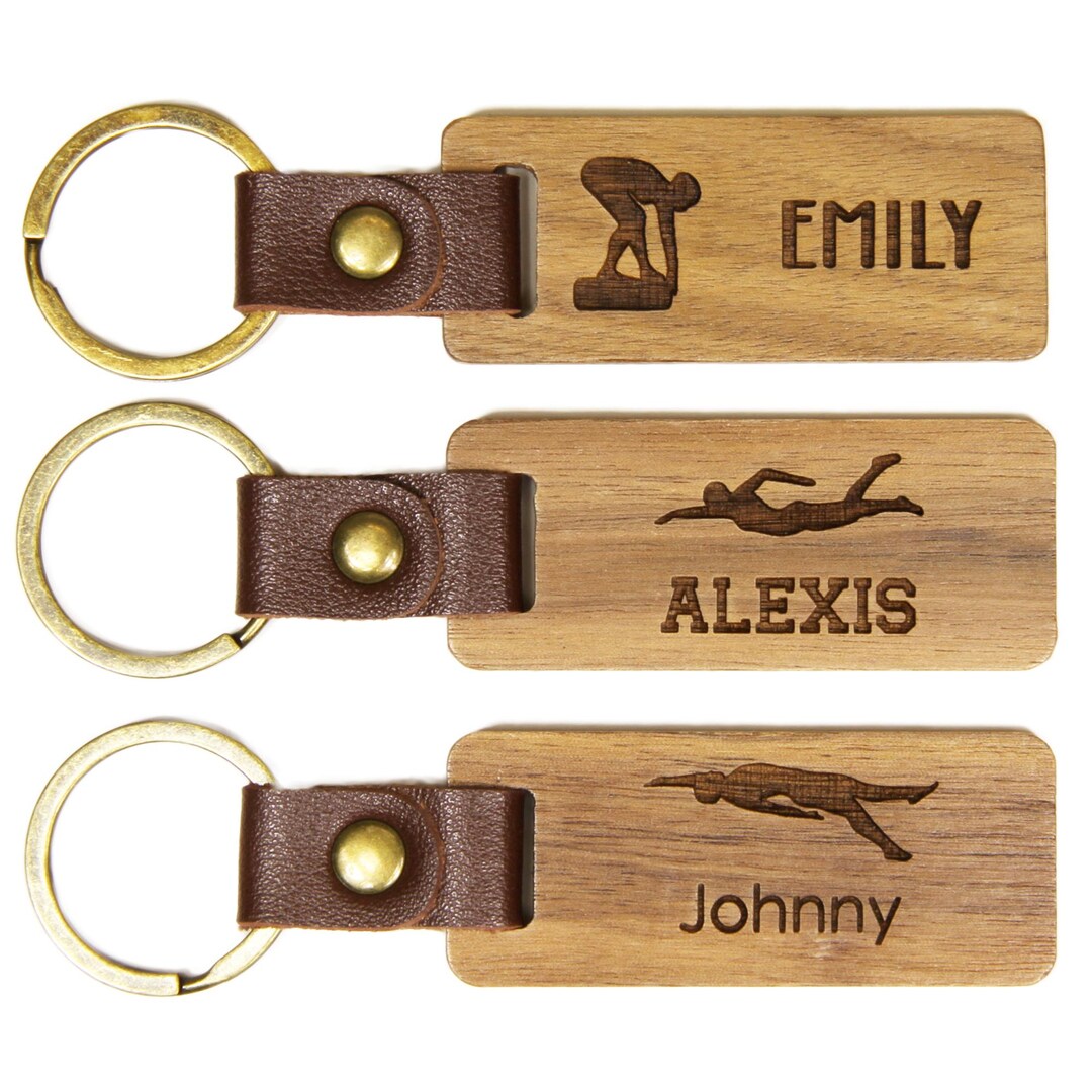 Engraved Custom Swim Keychain, Swim Team Gifts, Swim Team Senior Night ...