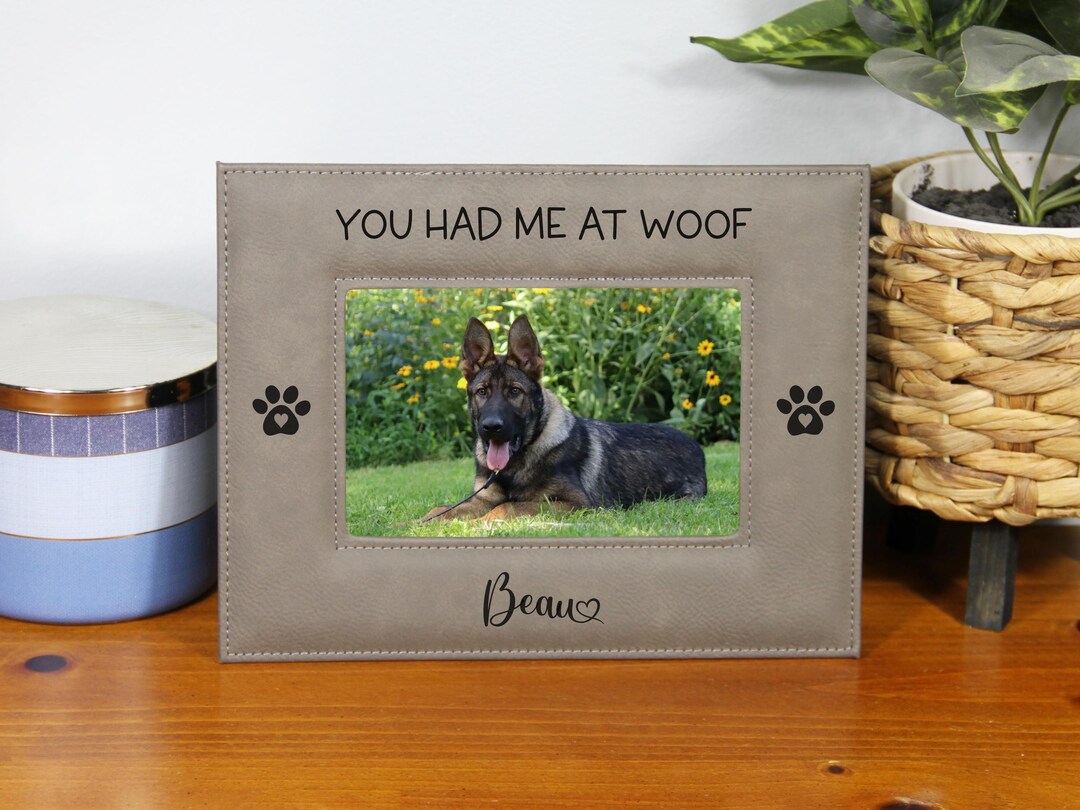 Personalized Dog Picture Frame Engraved, Dog Memorial Gift Personalized ...
