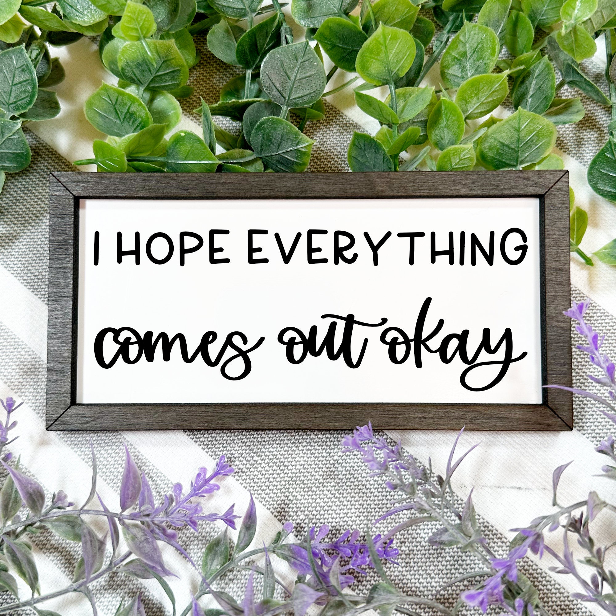 Laser Engraved Funny Bathroom Sign Modern Farmhouse Style - Etsy