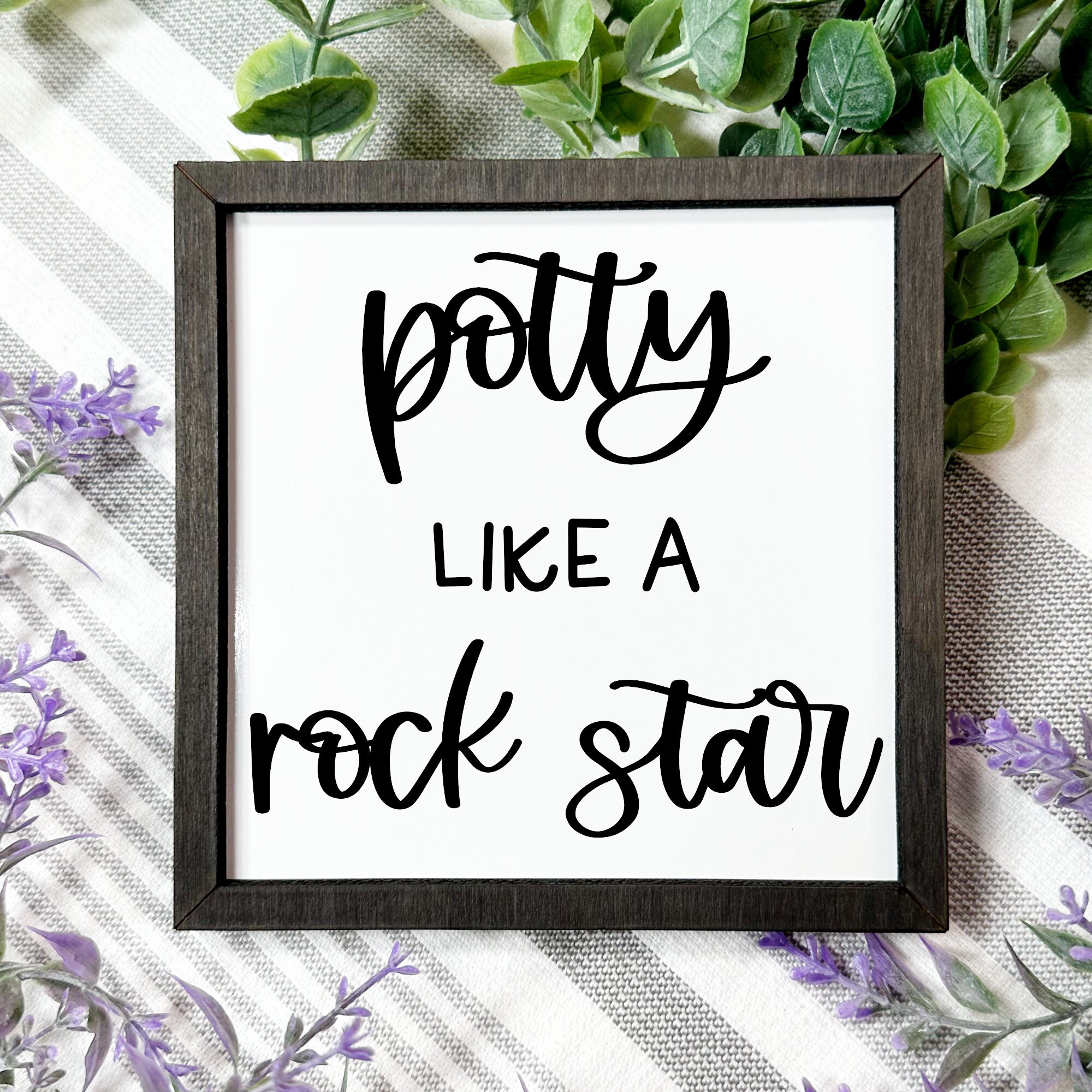 Laser Engraved Funny Bathroom Sign Modern Farmhouse Style - Etsy