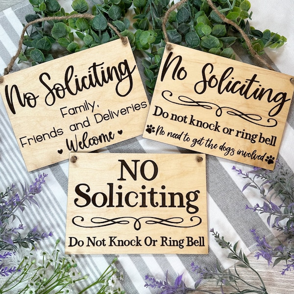 Funny No Soliciting - Etsy