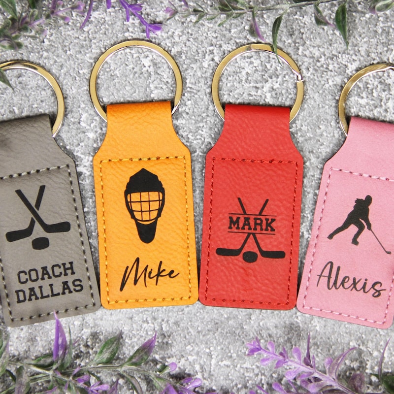 Hockey Keychain - Etsy