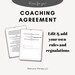 Coaching Agreement Coaching Terms or Contract Coach Client Agreement ...